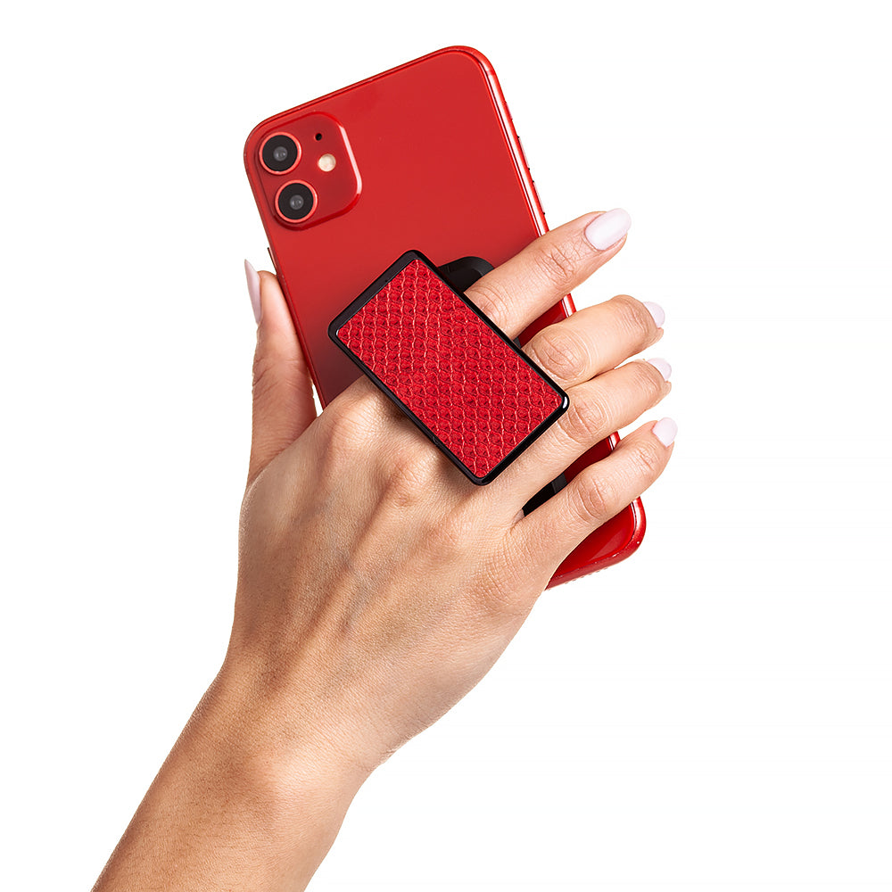 Red Snakeskin HANDLstick | Phone Grip and Stand